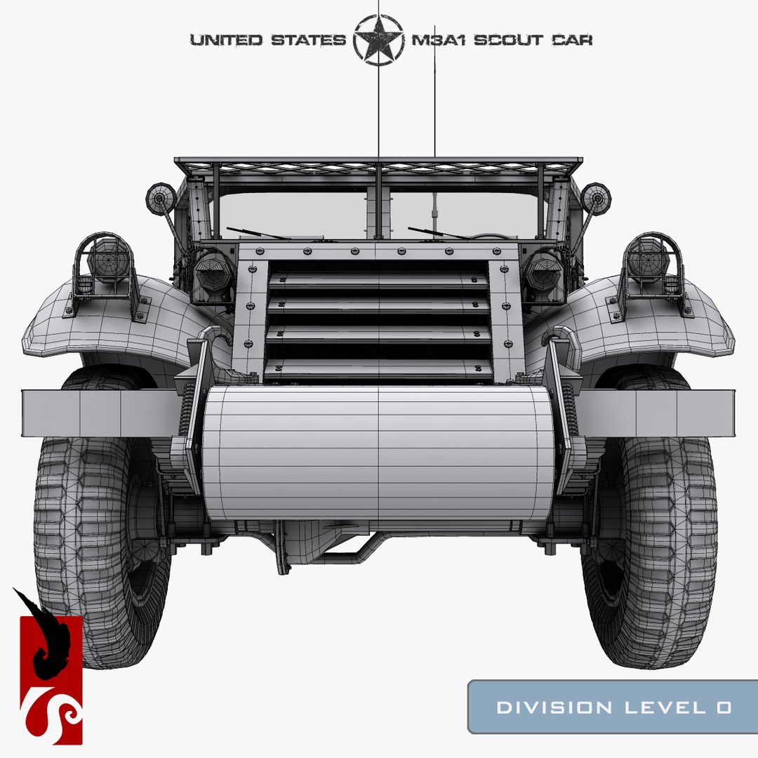 3d united states wwii m3a1 model