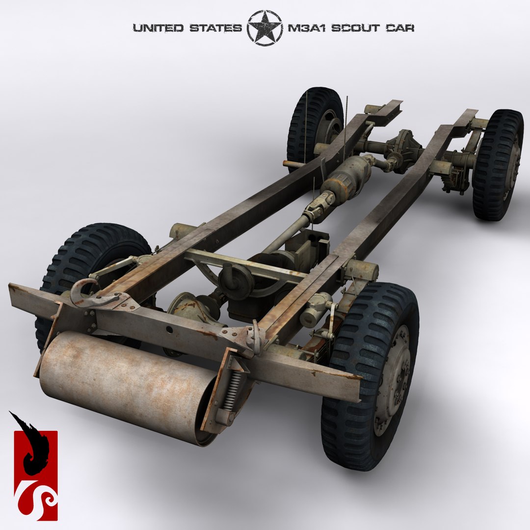 3d united states wwii m3a1 model