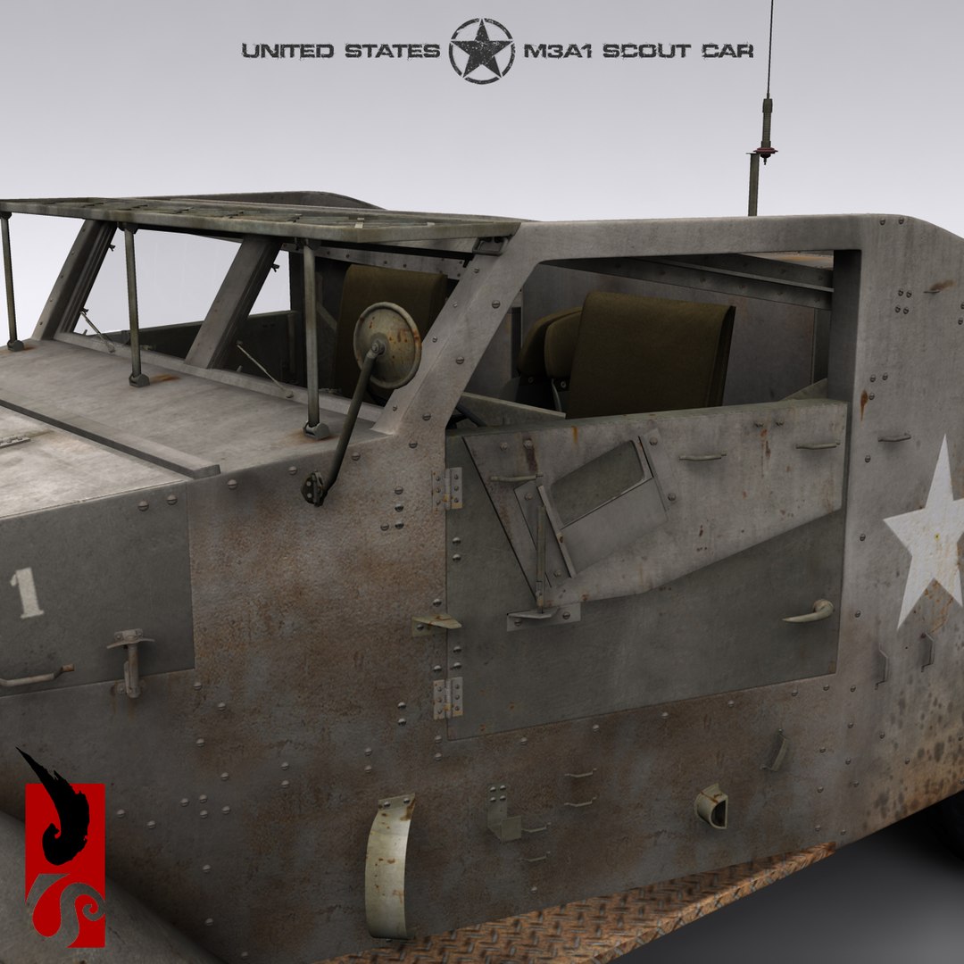3d united states wwii m3a1 model
