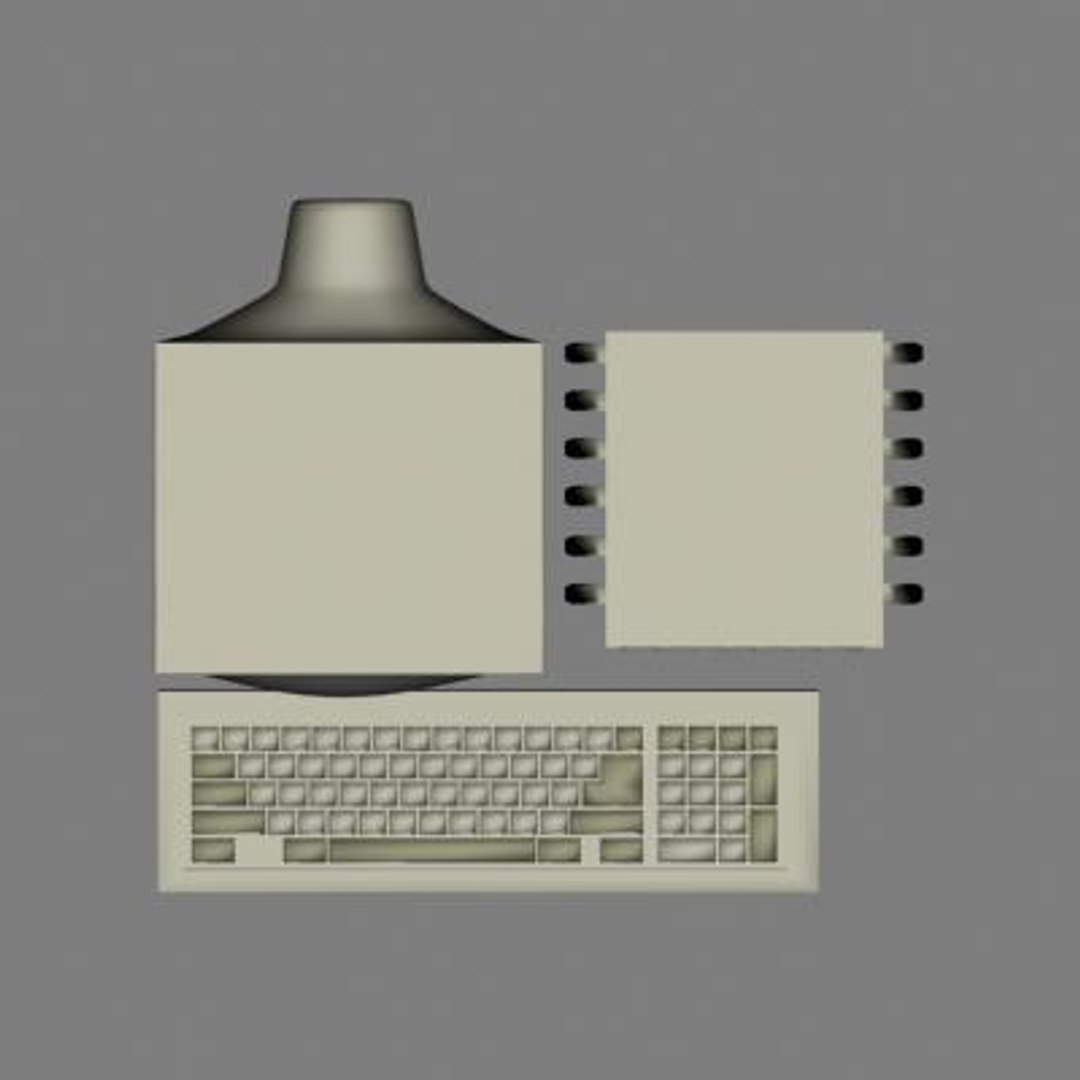 3d computer desktop model