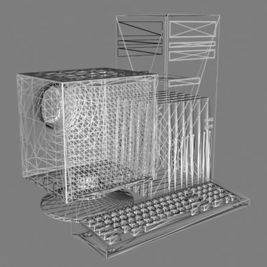 3d computer desktop model