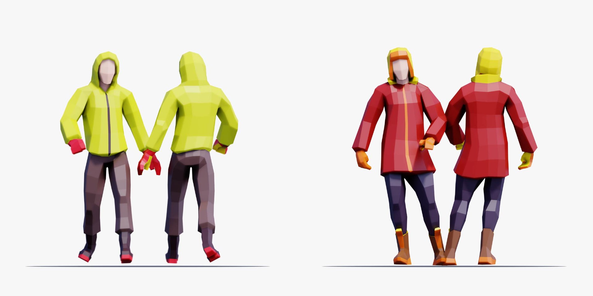 Winter People Pack - Rigged And Animated 3D - TurboSquid 2041812