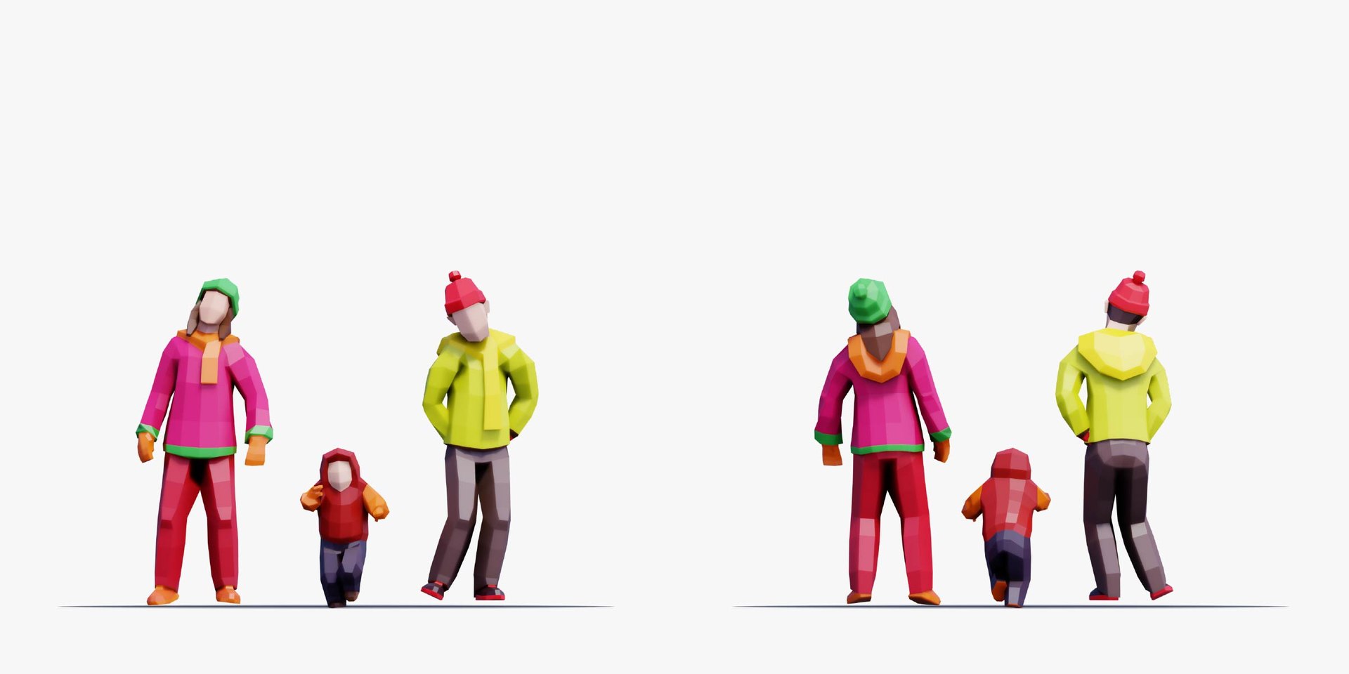 Winter People Pack - Rigged And Animated 3D - TurboSquid 2041812