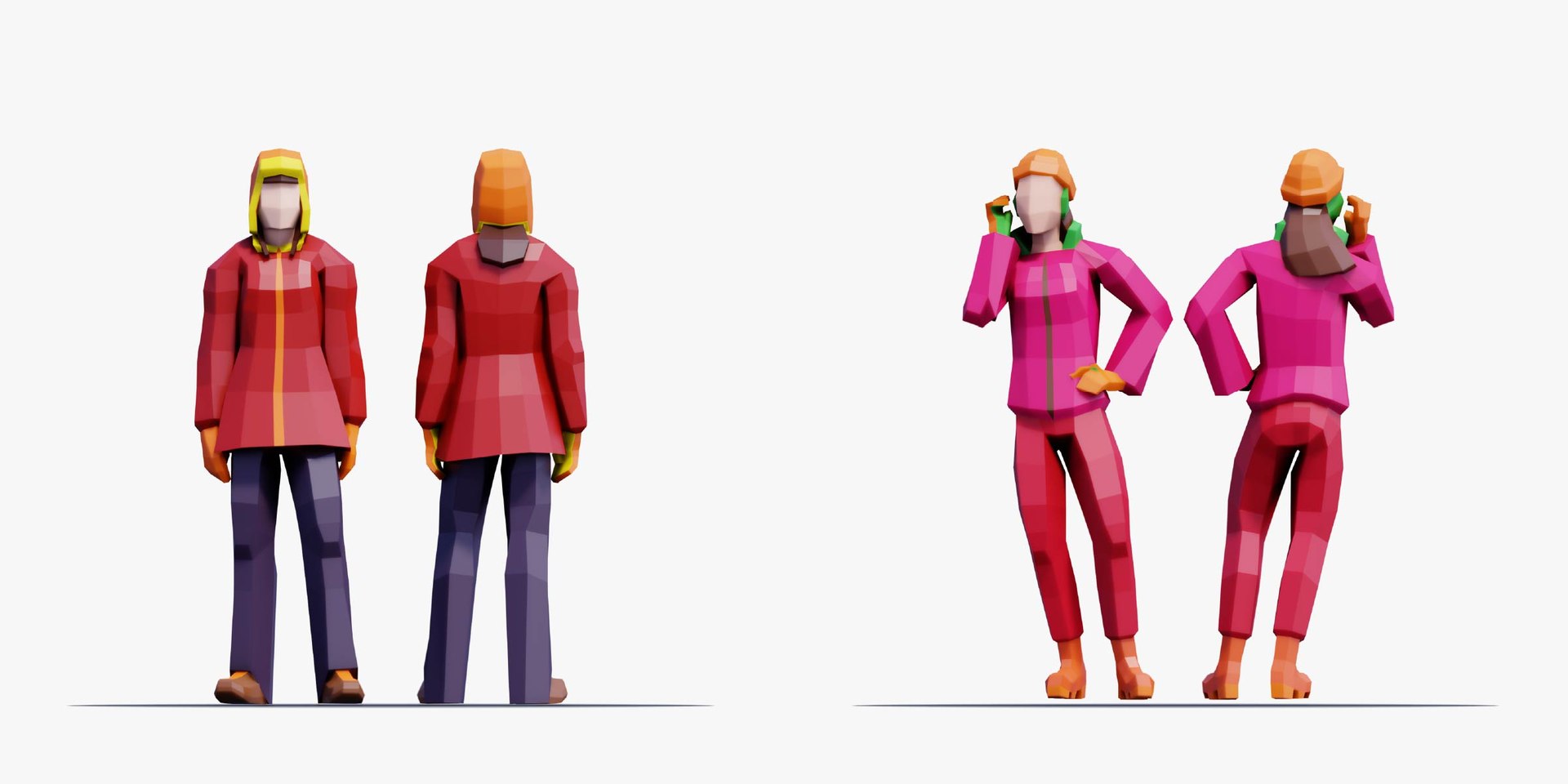 Winter People Pack - Rigged And Animated 3D - TurboSquid 2041812