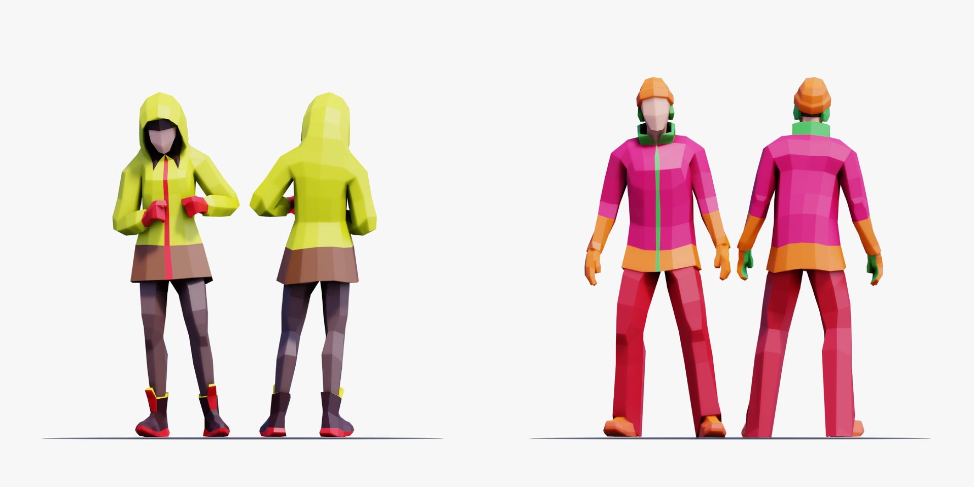 Winter People Pack - Rigged And Animated 3D - TurboSquid 2041812