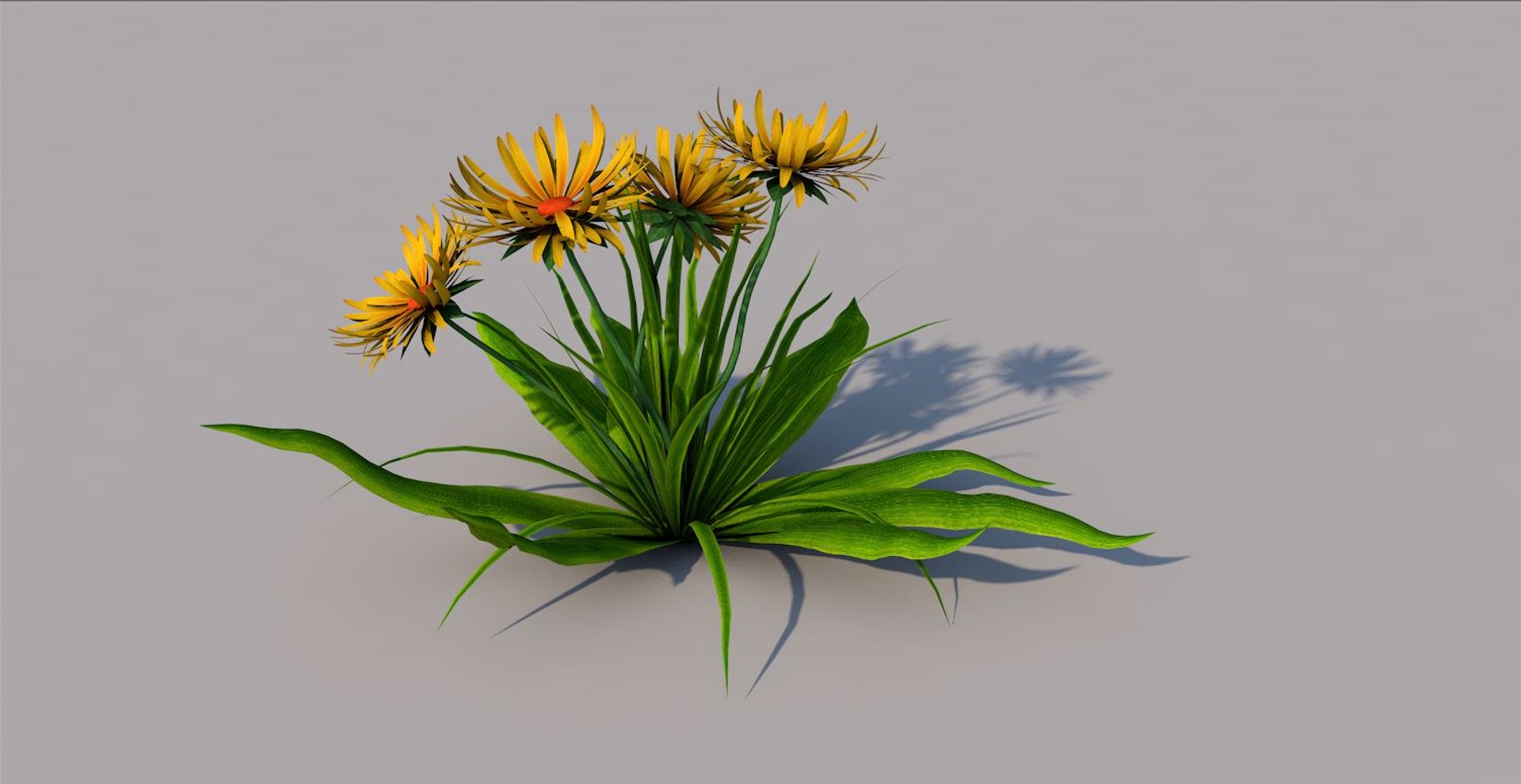 3D Model Flower Yellow - TurboSquid 1473960