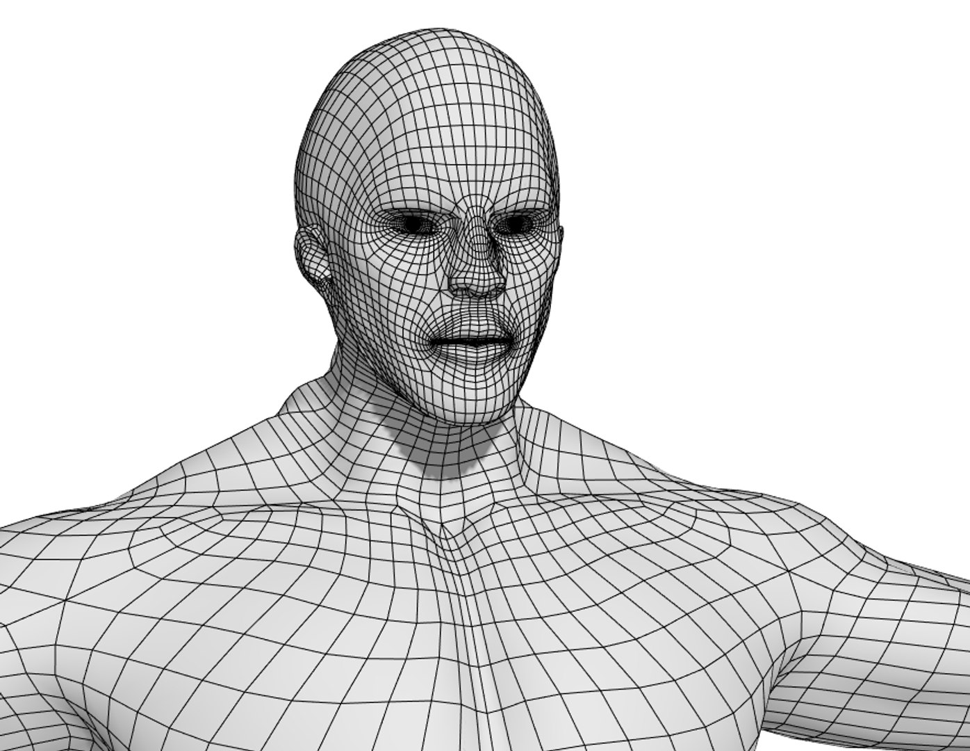 3D Warrior Man Base Mesh - TurboSquid 1459820