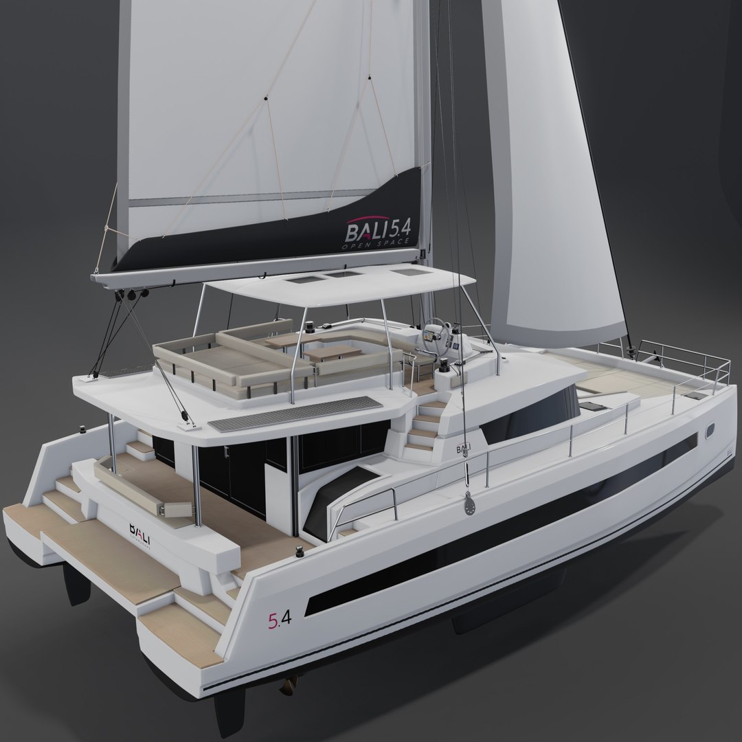 3D Bali 5 4 3D Catamaran Model - TurboSquid 2321088