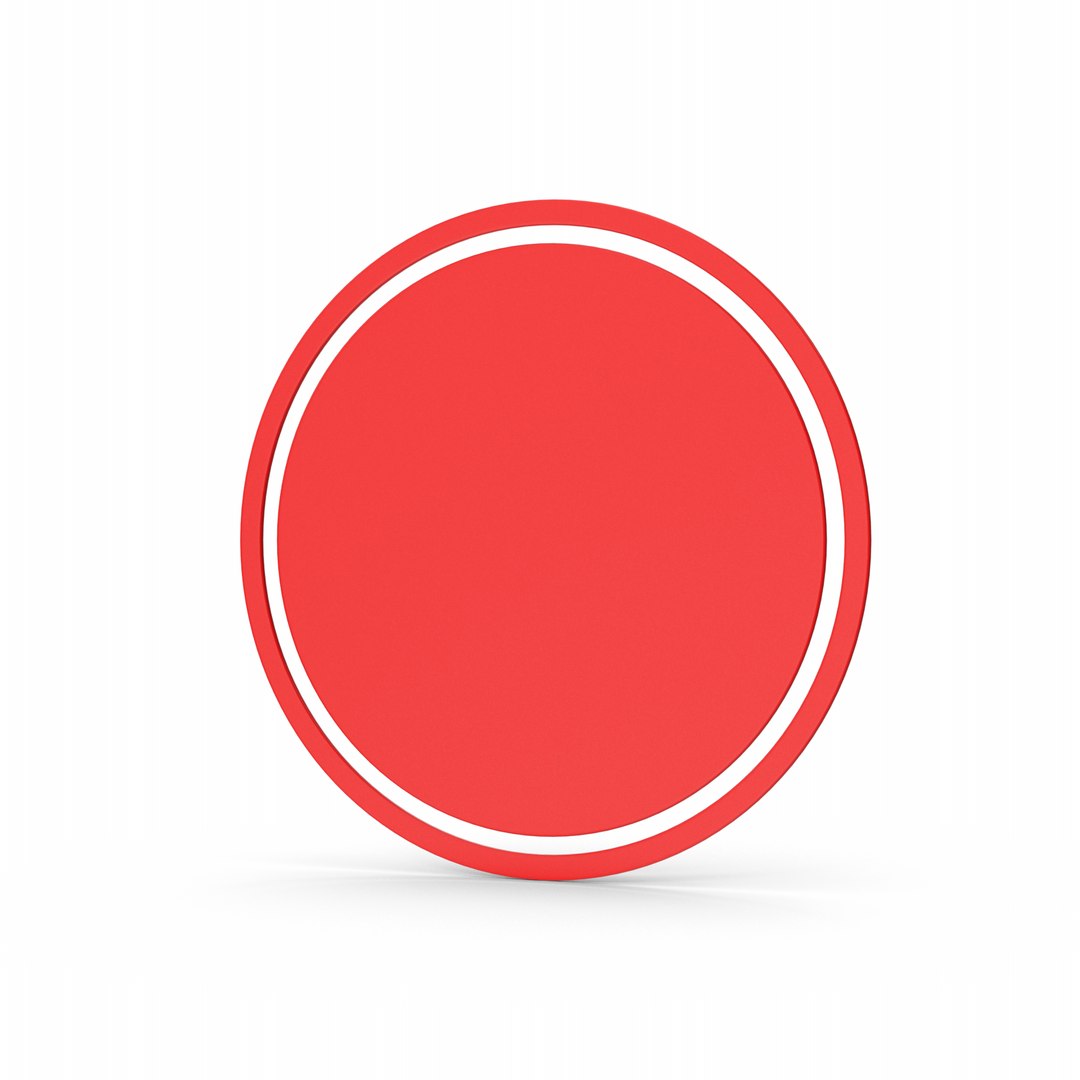 Red Round Label 3D model - TurboSquid 2035548