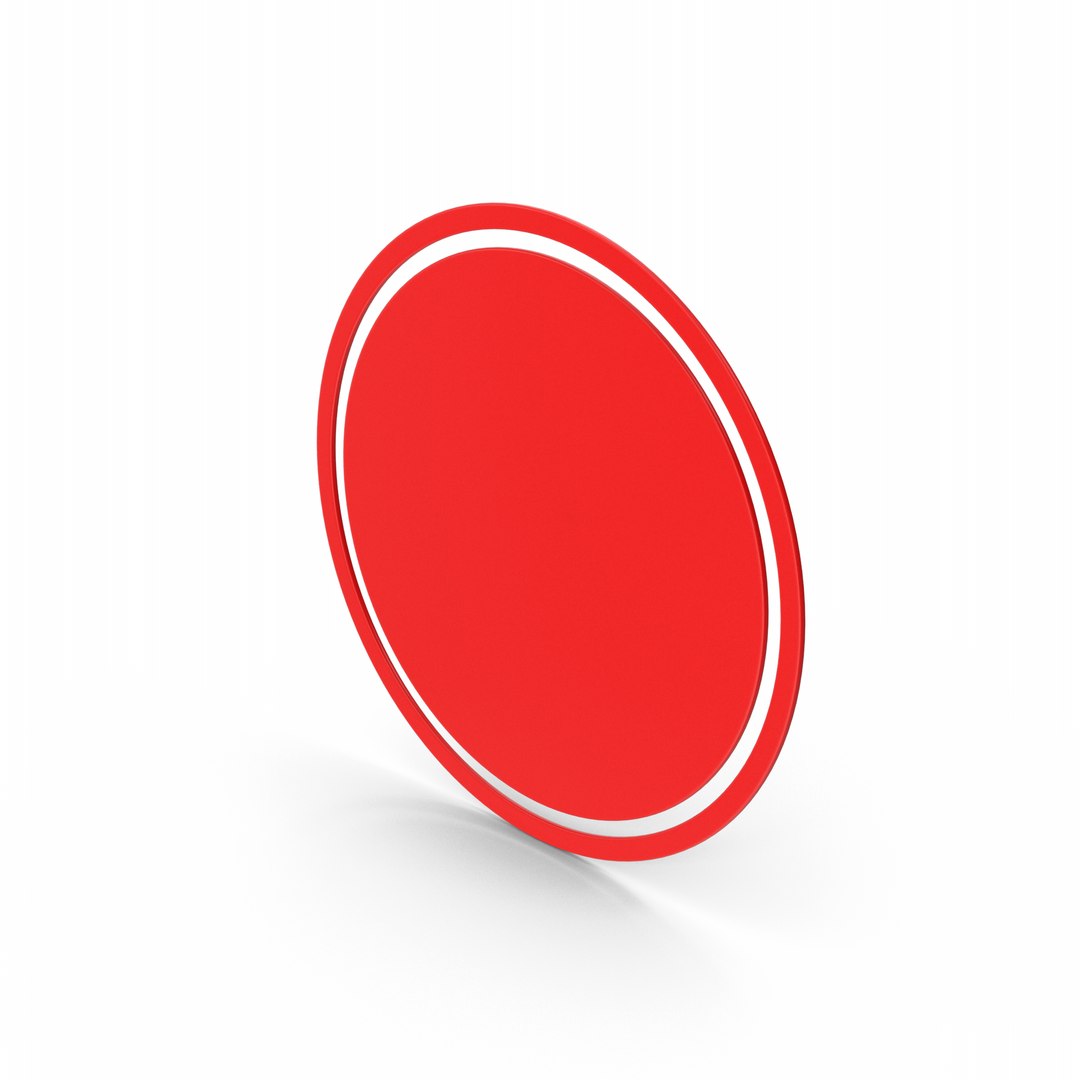 Red Round Label 3D model - TurboSquid 2035548
