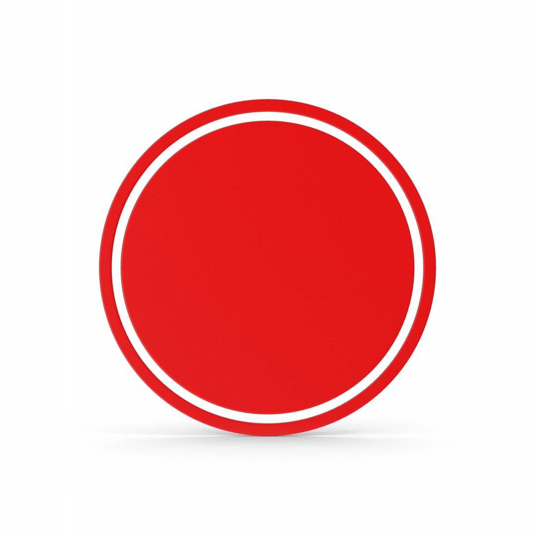 Red Round Label 3D model - TurboSquid 2035548