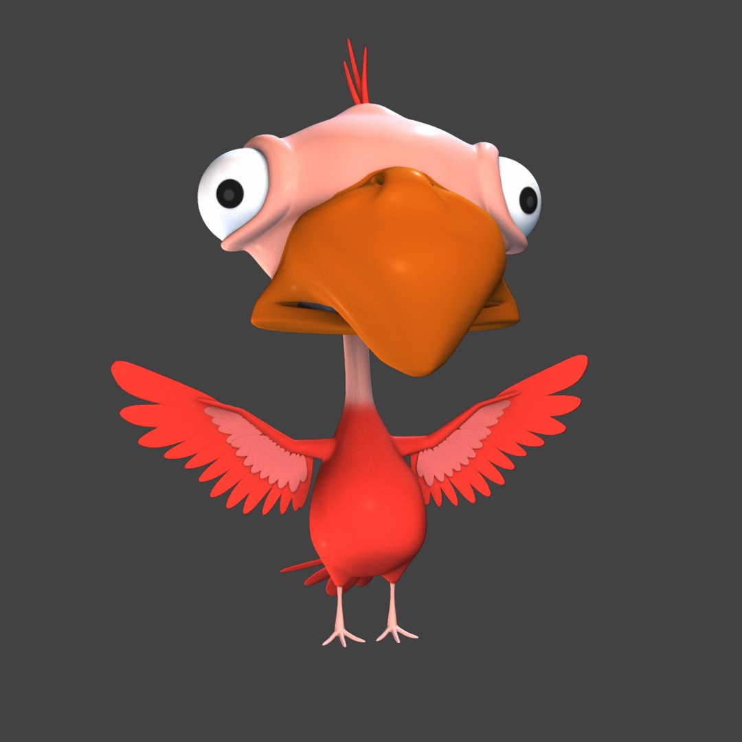 3D Model Cartoon Bird - TurboSquid 1254049