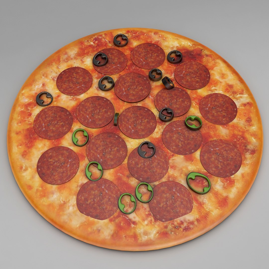 3D Pepperoni Pan Pizza Model - TurboSquid 1161122