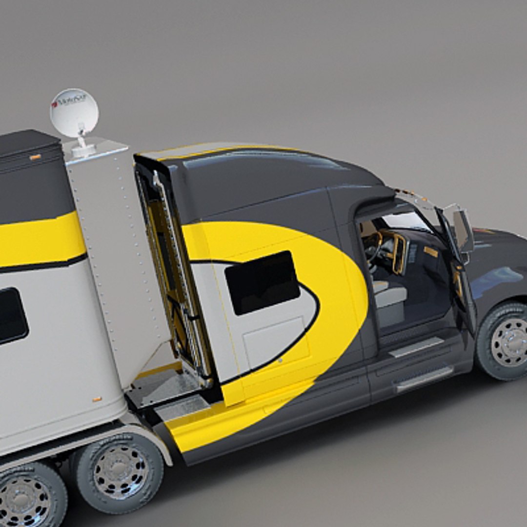 International Race Car Transporter 3d Model