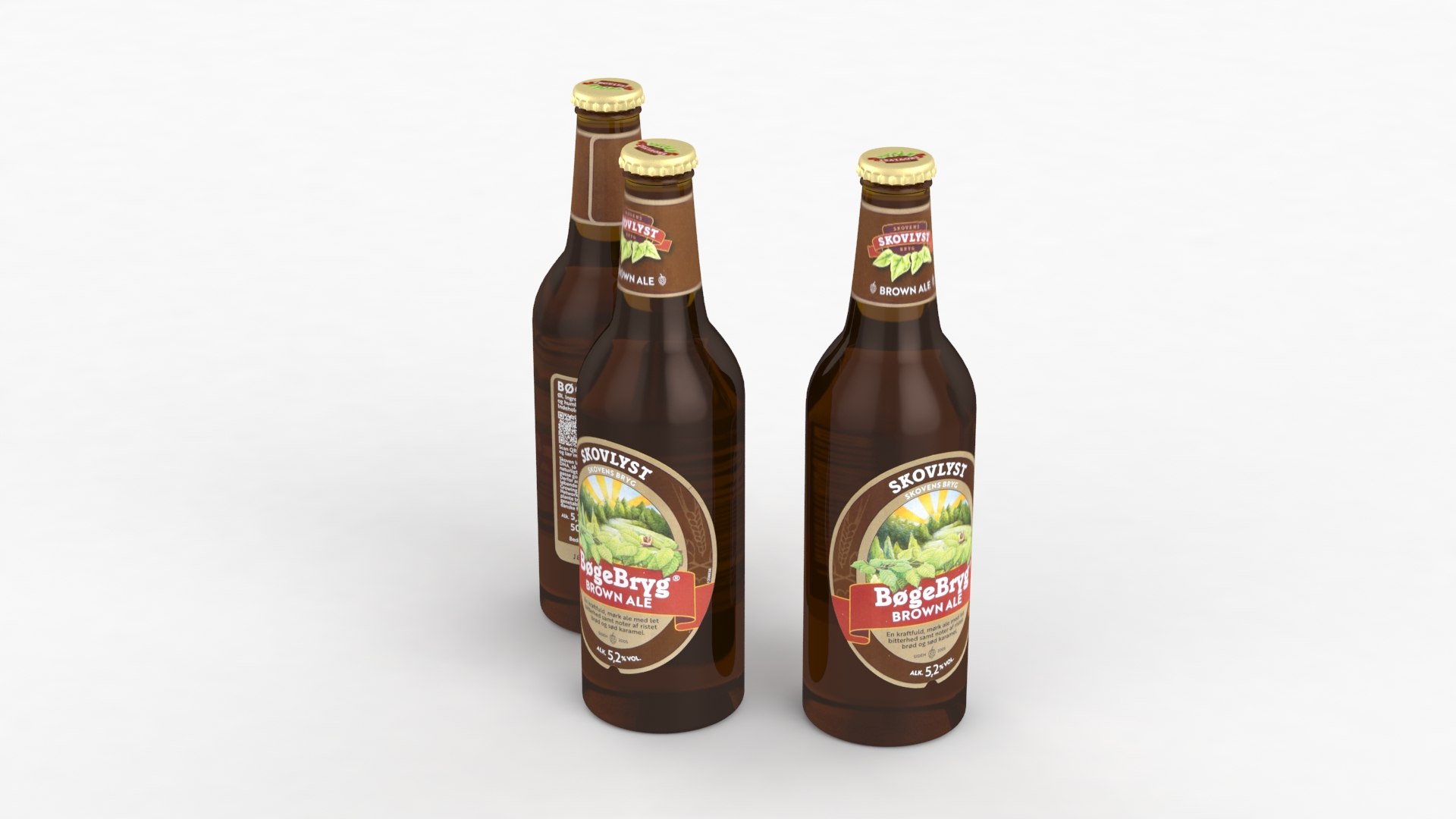 Beer Bottle Skovlyst Bogebryg Brown Ale 500ml 2024 3D Model - TurboSquid 2250201