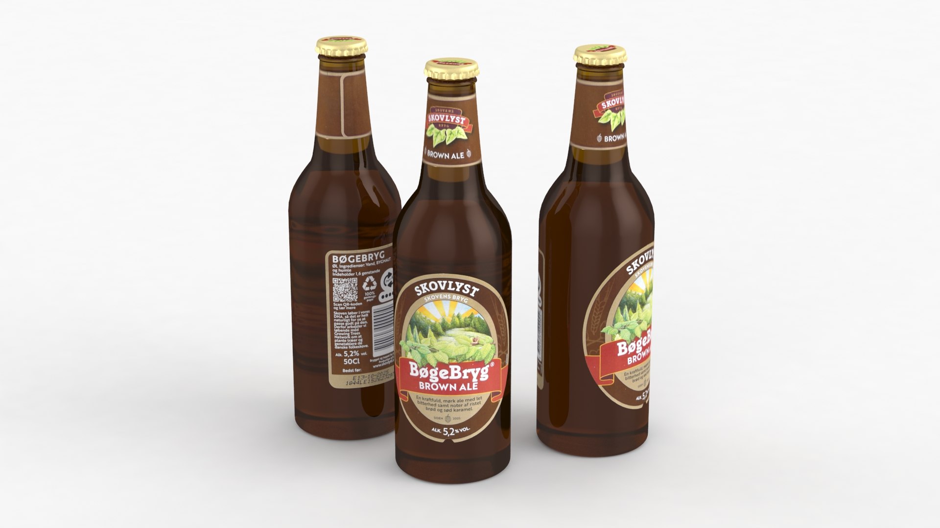Beer Bottle Skovlyst Bogebryg Brown Ale 500ml 2024 3D Model ...