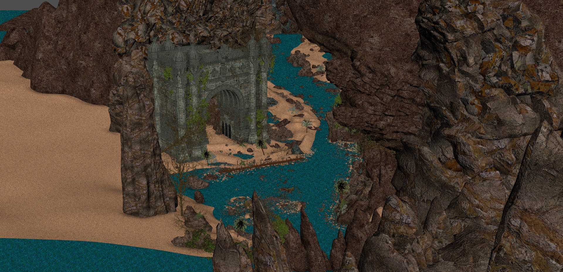 3D Model Lost Island Gate Environment - TurboSquid 2016839