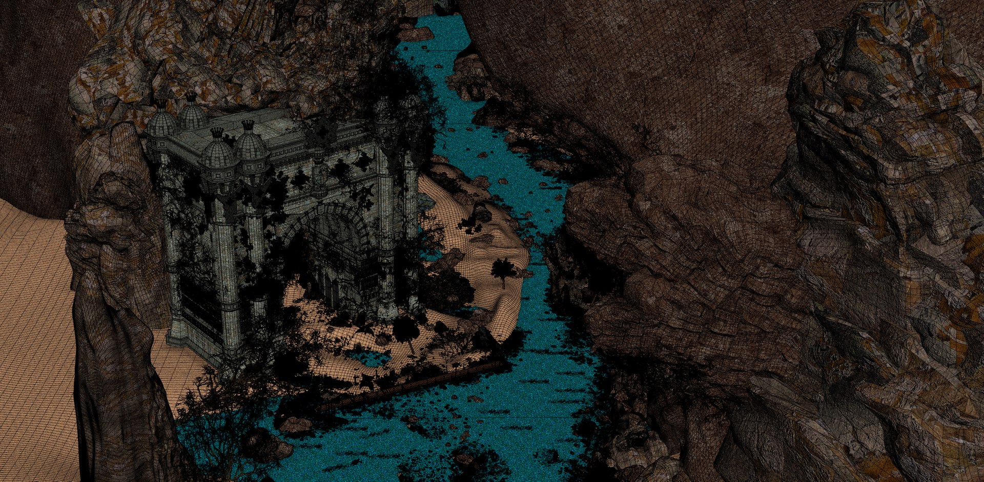 3D Model Lost Island Gate Environment - TurboSquid 2016839