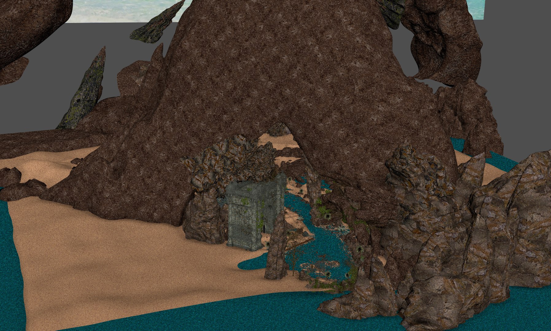 3D Model Lost Island Gate Environment - TurboSquid 2016839