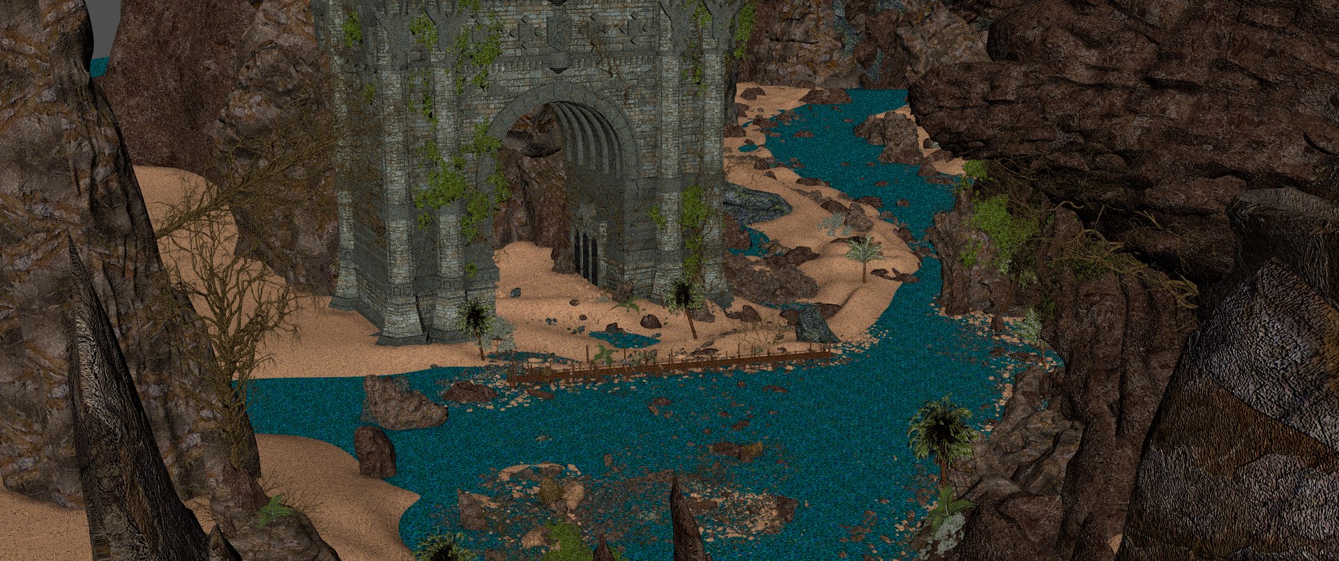 3D Model Lost Island Gate Environment - TurboSquid 2016839