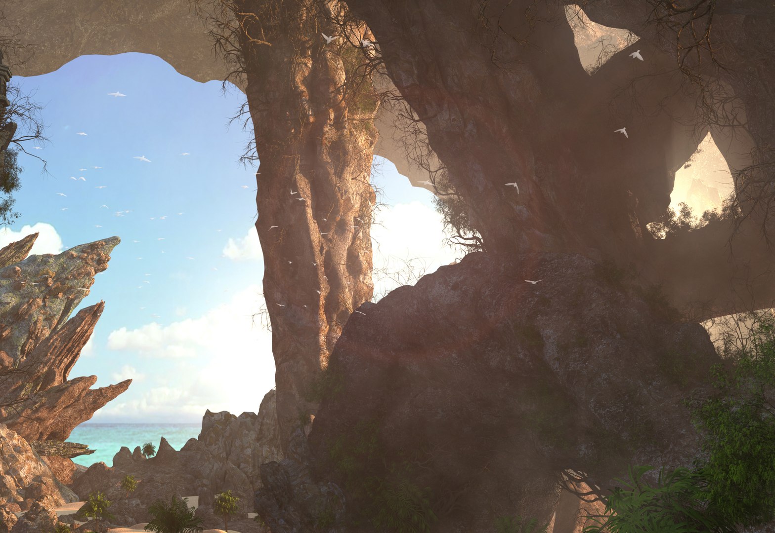 3D Model Lost Island Gate Environment - TurboSquid 2016839