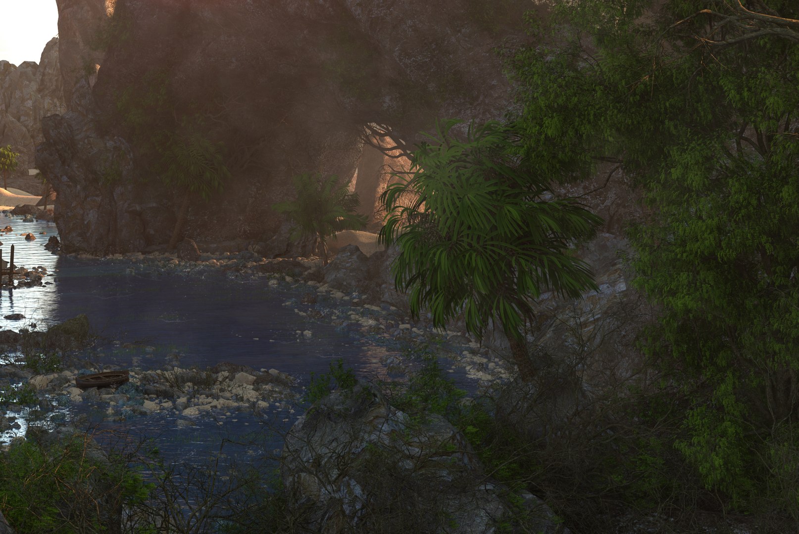 3D Model Lost Island Gate Environment - TurboSquid 2016839
