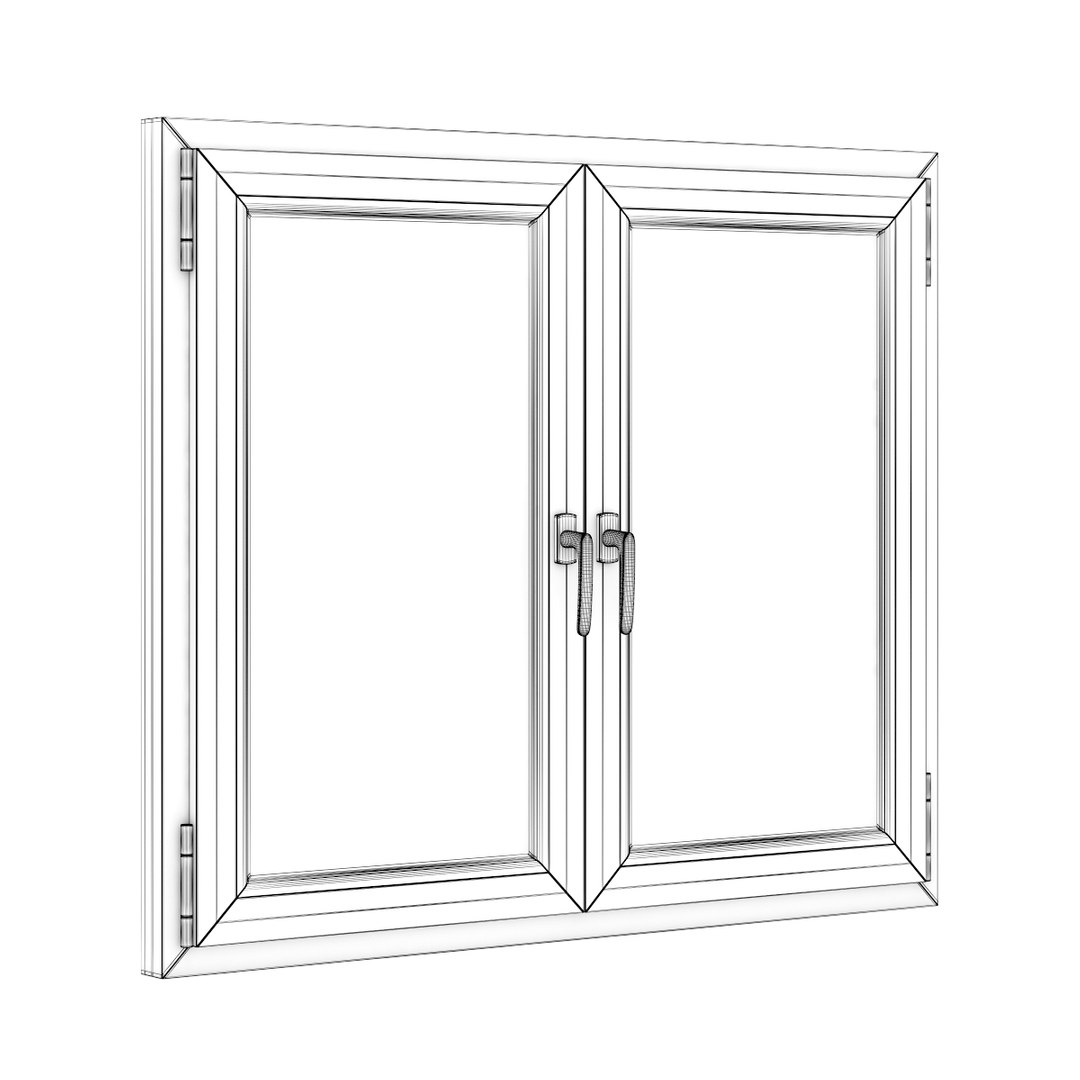 3d Max Openable Plastic Window 1322mm