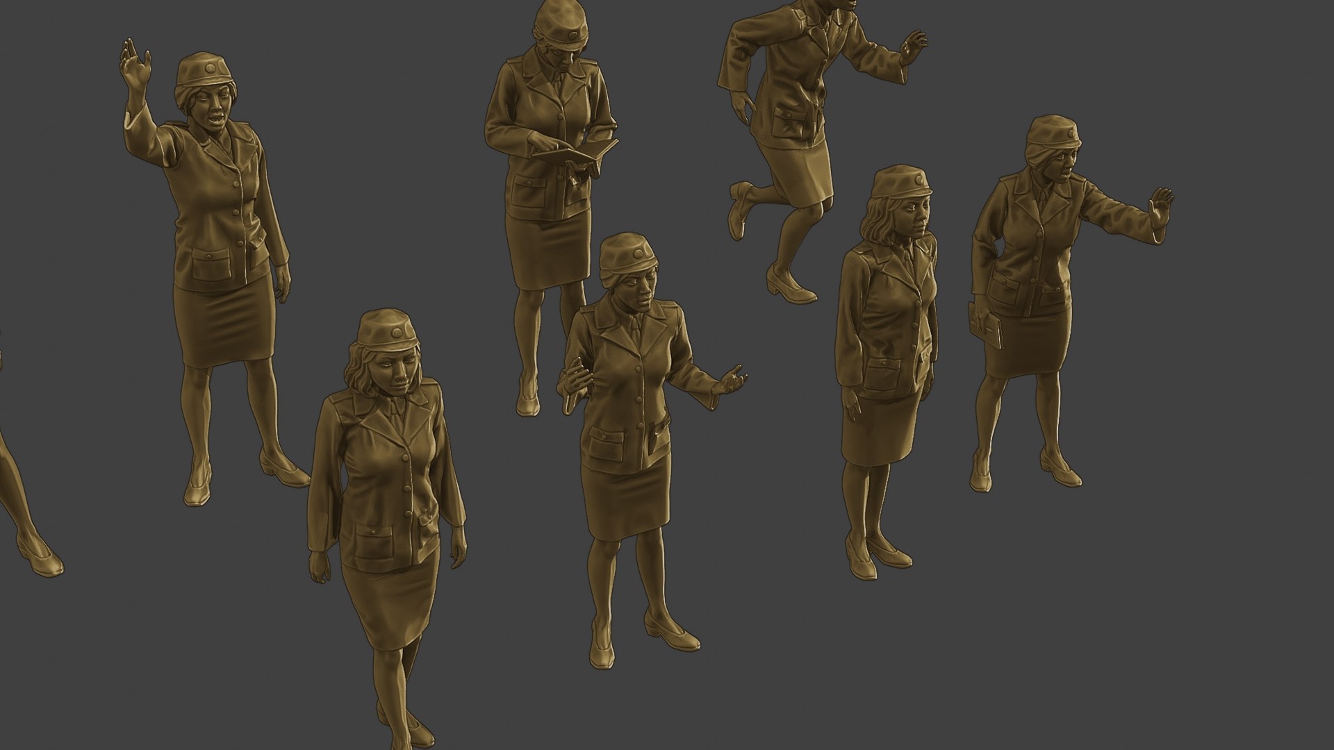 CzechoSlovak Female Communist Police CFCP1 Pack1 3D Model - TurboSquid ...