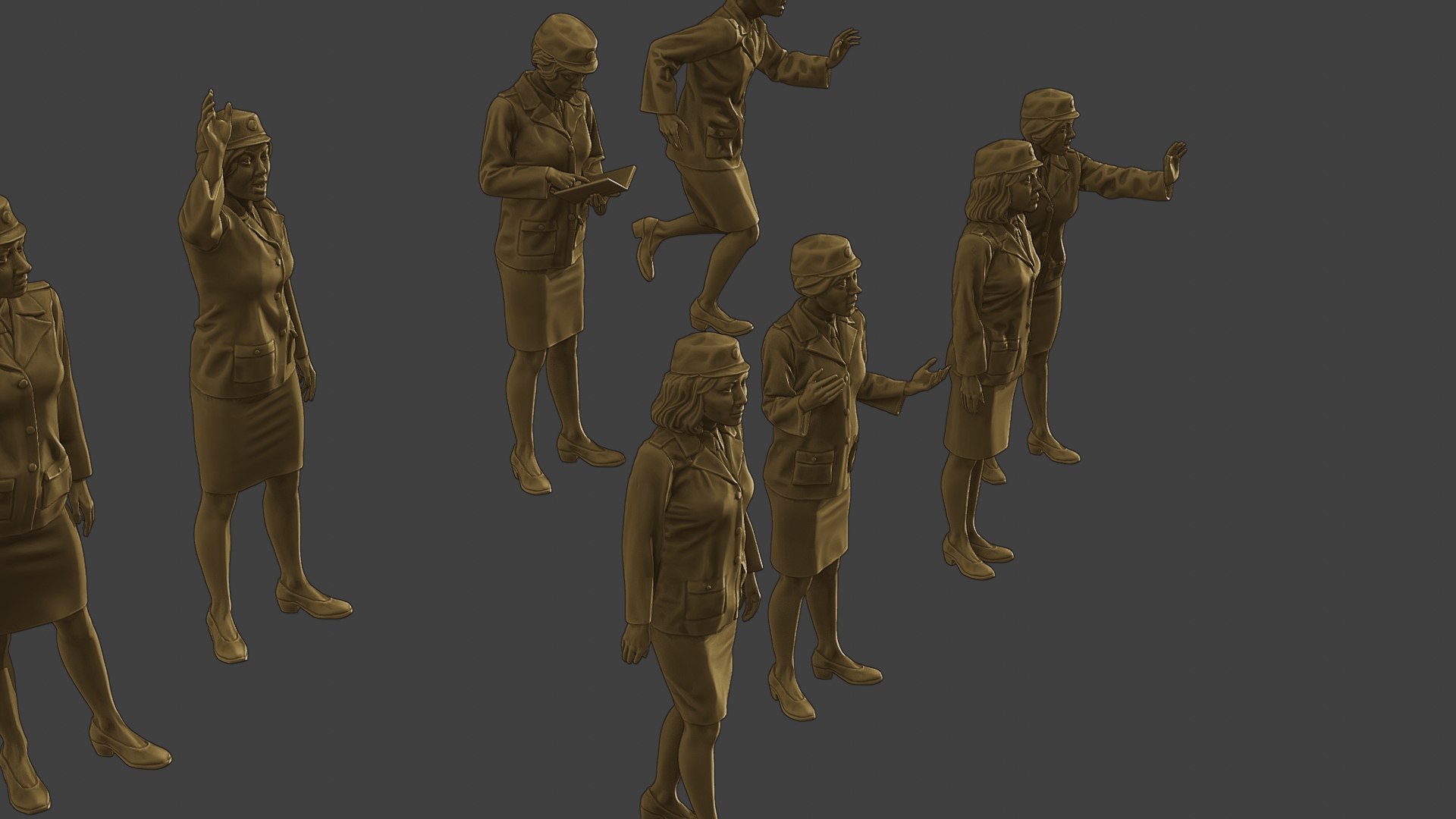 CzechoSlovak Female Communist Police CFCP1 Pack1 3D Model - TurboSquid ...