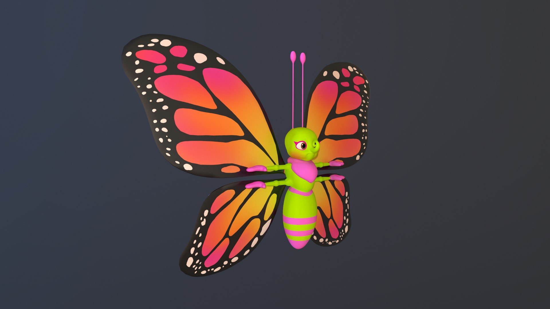 3D Model Butterfly - Hight Rig - TurboSquid 1379143