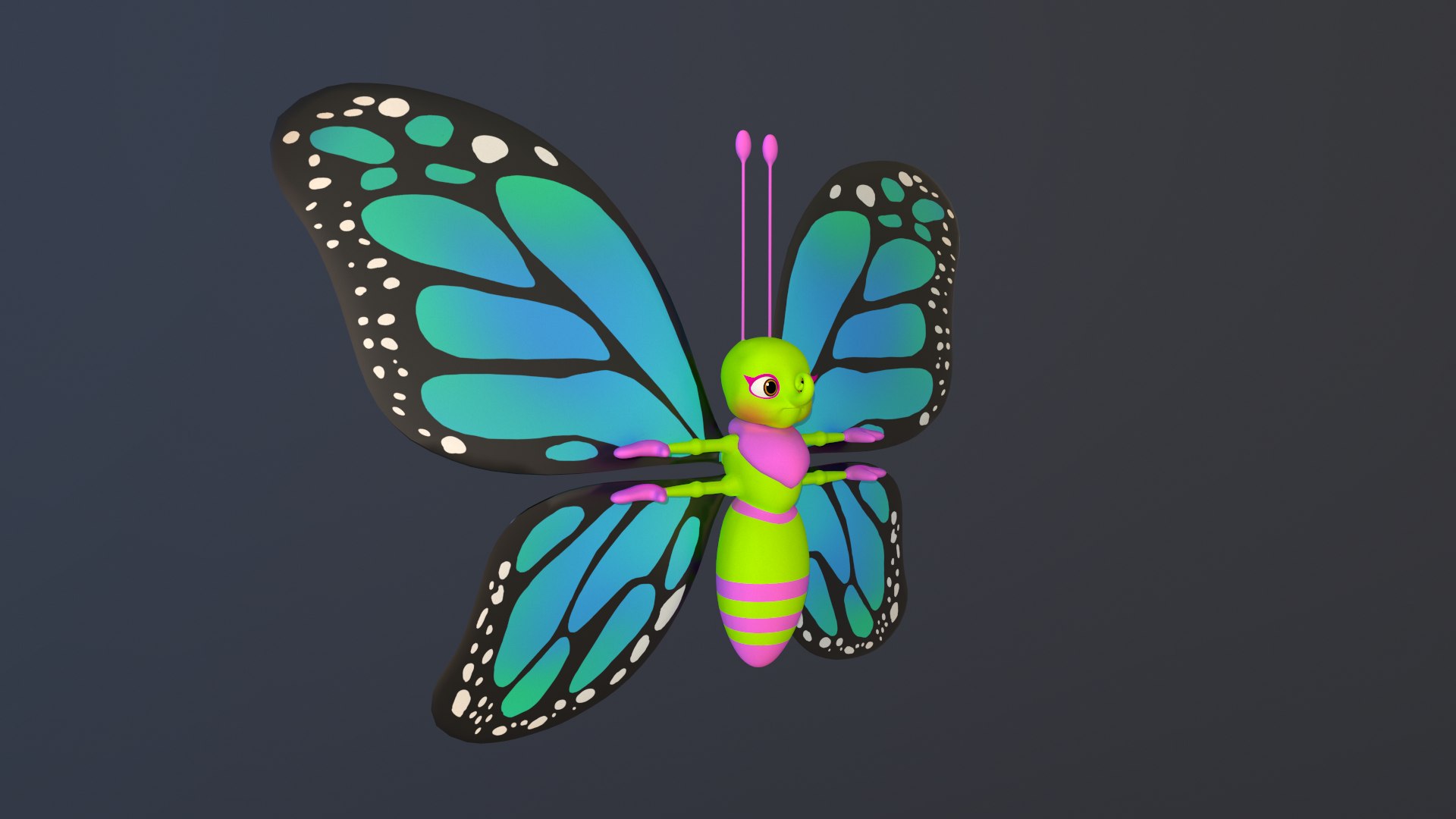 3D Model Butterfly - Hight Rig - TurboSquid 1379143