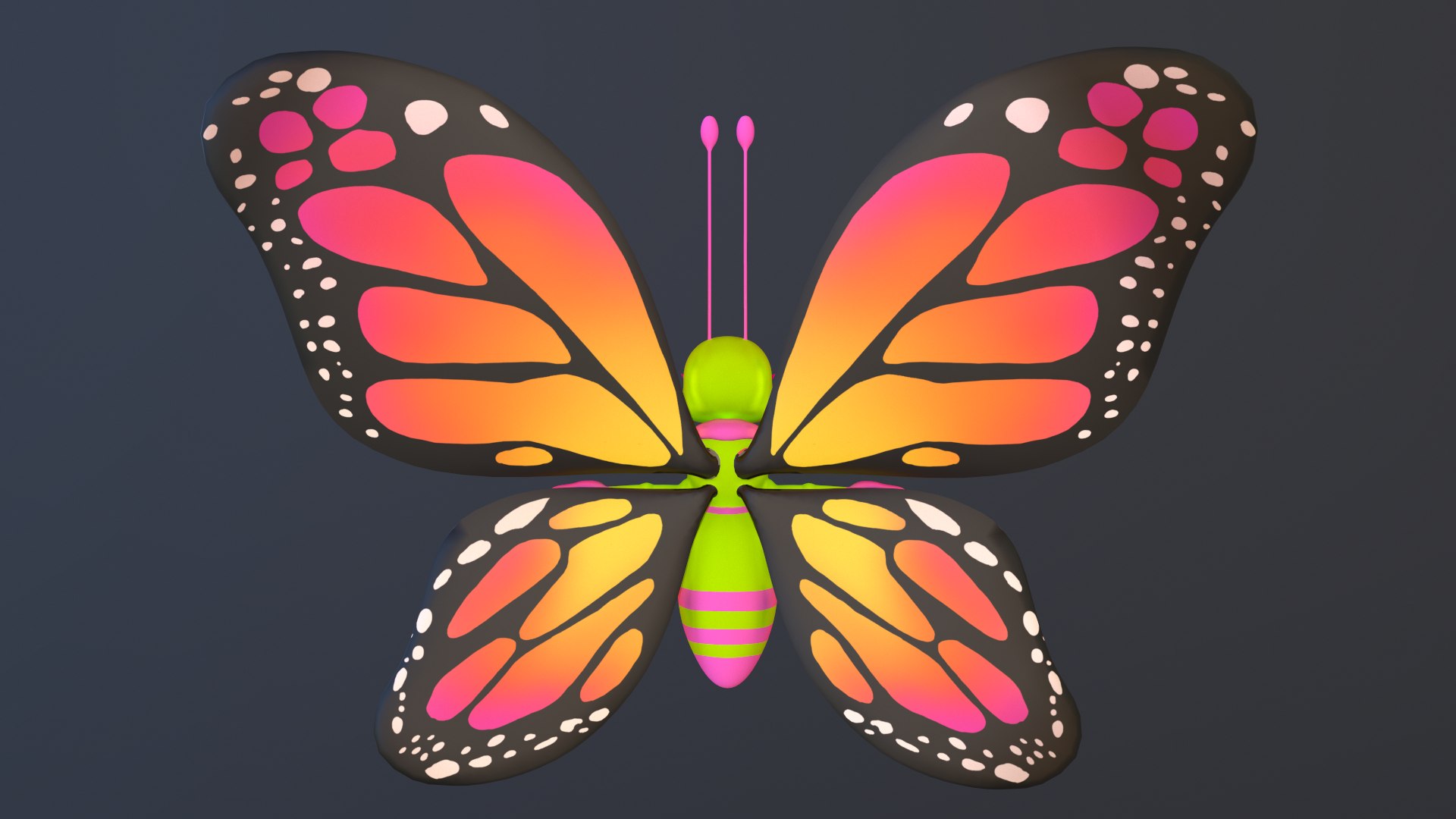 3D Model Butterfly - Hight Rig - TurboSquid 1379143