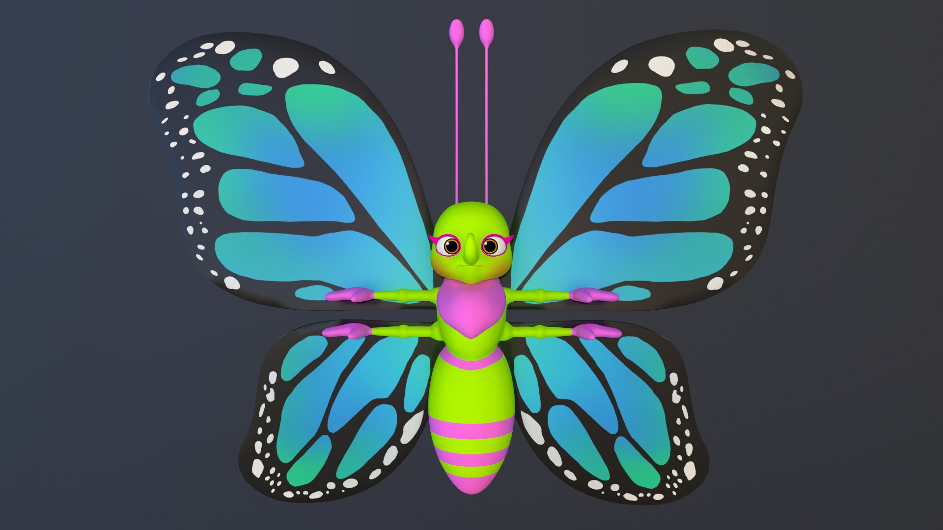 3D Model Butterfly - Hight Rig - TurboSquid 1379143