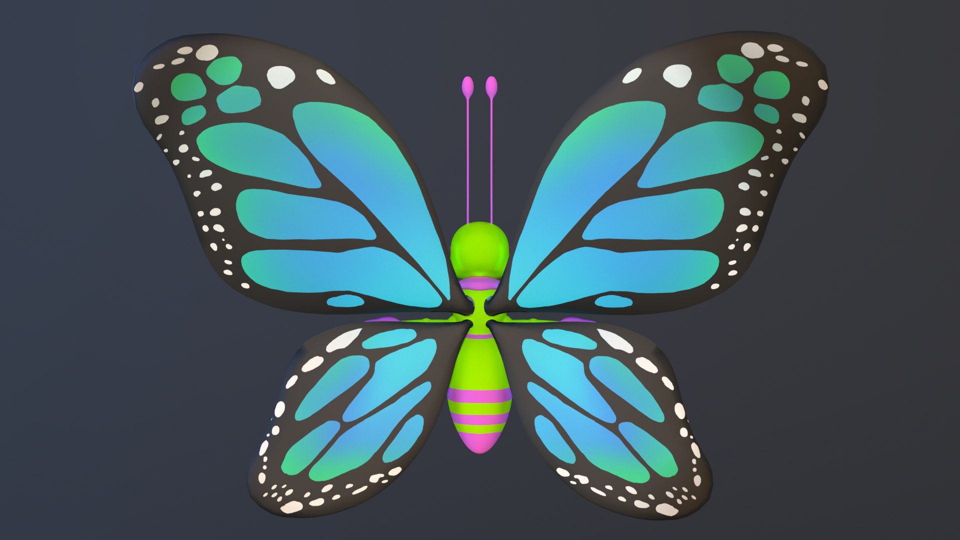 3D Model Butterfly - Hight Rig - TurboSquid 1379143
