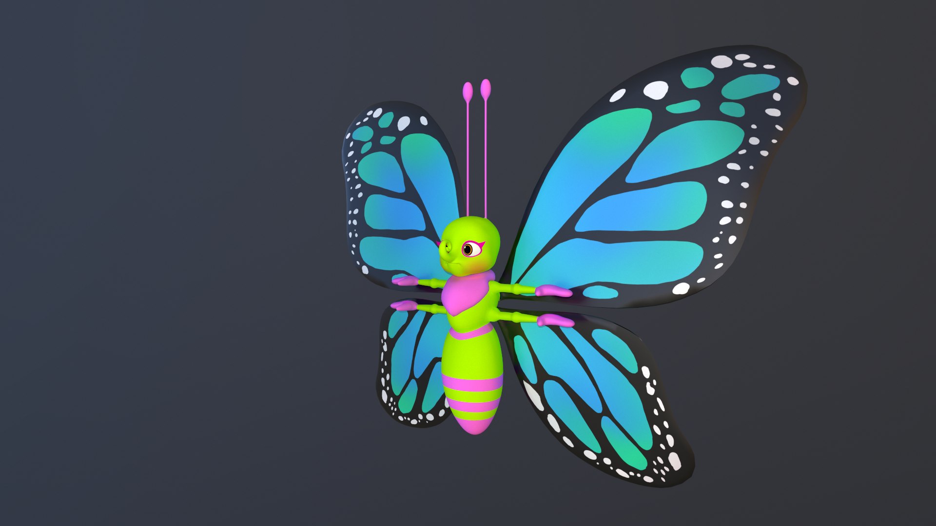 3D Model Butterfly - Hight Rig - TurboSquid 1379143
