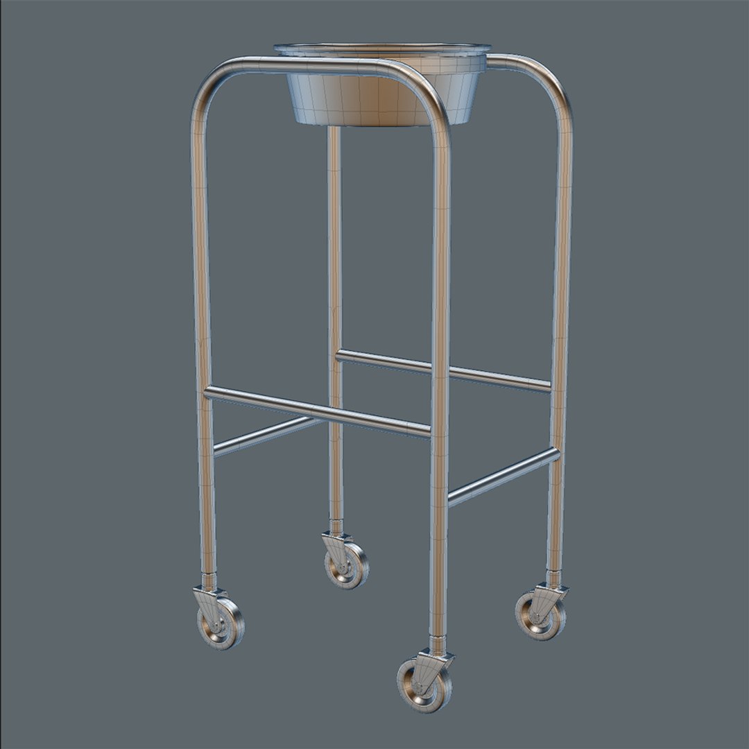 Medical Solution Stand 3d Model