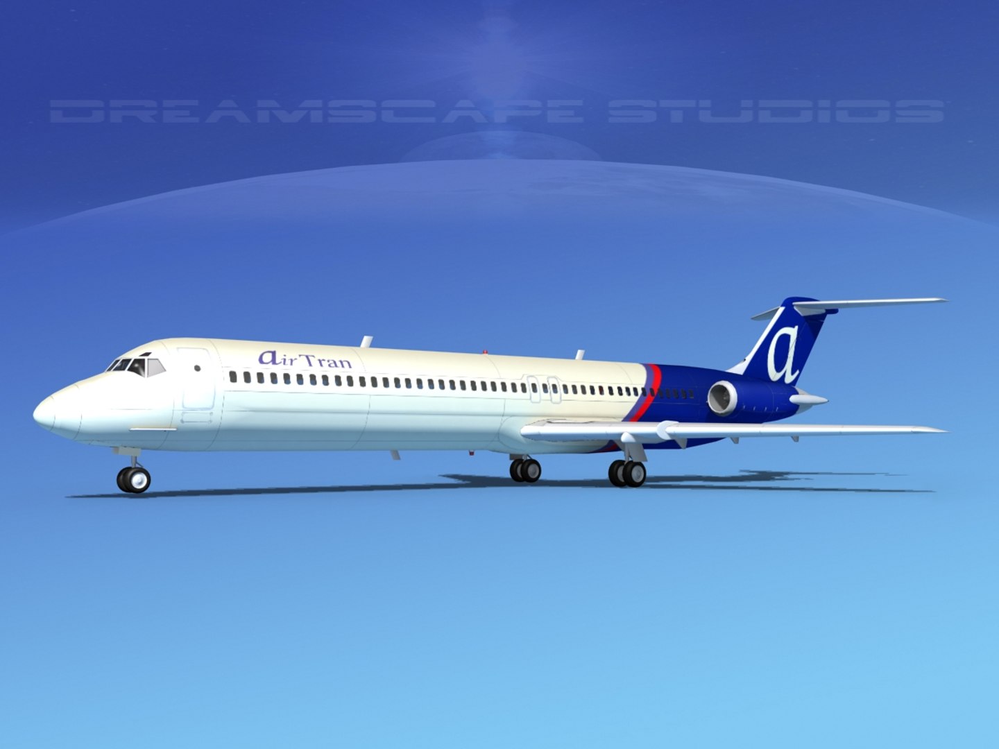 3d Turbines Dc-9-50 Douglas Dc-9 Aircraft Model