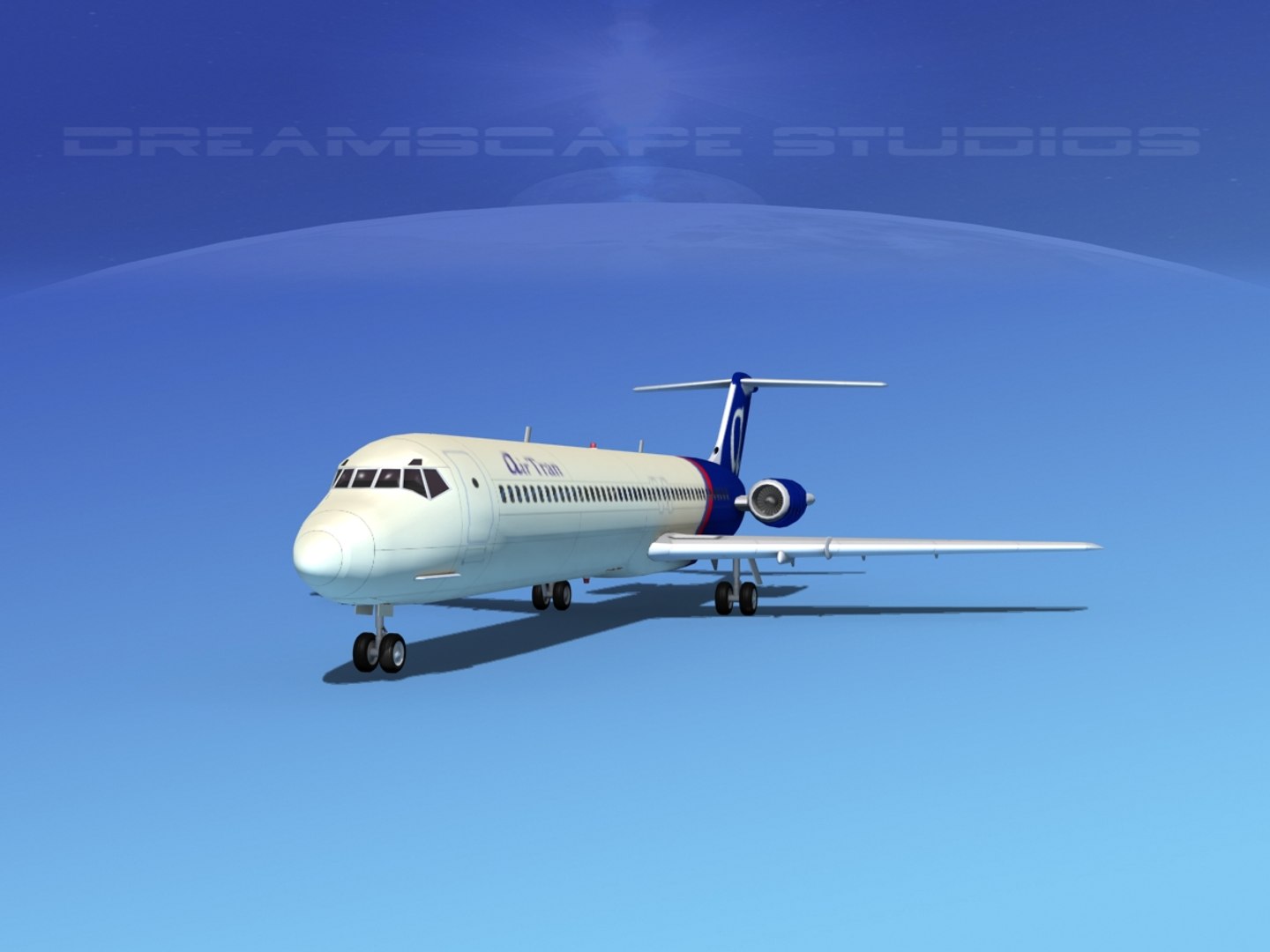 3d Turbines Dc-9-50 Douglas Dc-9 Aircraft Model