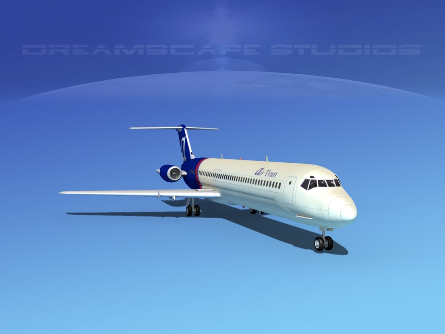 3d Turbines Dc-9-50 Douglas Dc-9 Aircraft Model