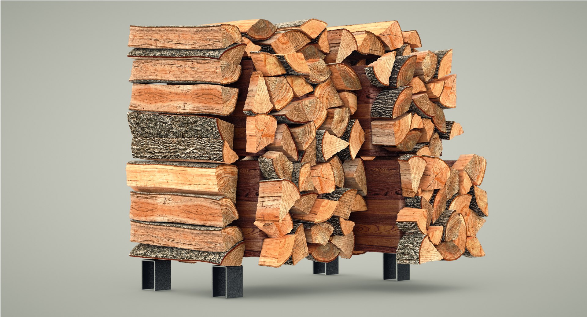 3d Model Facecord Stack Firewood