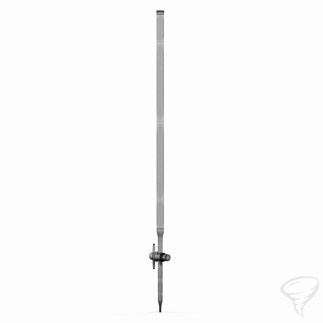 Straight Stopcock Burette 3d Model