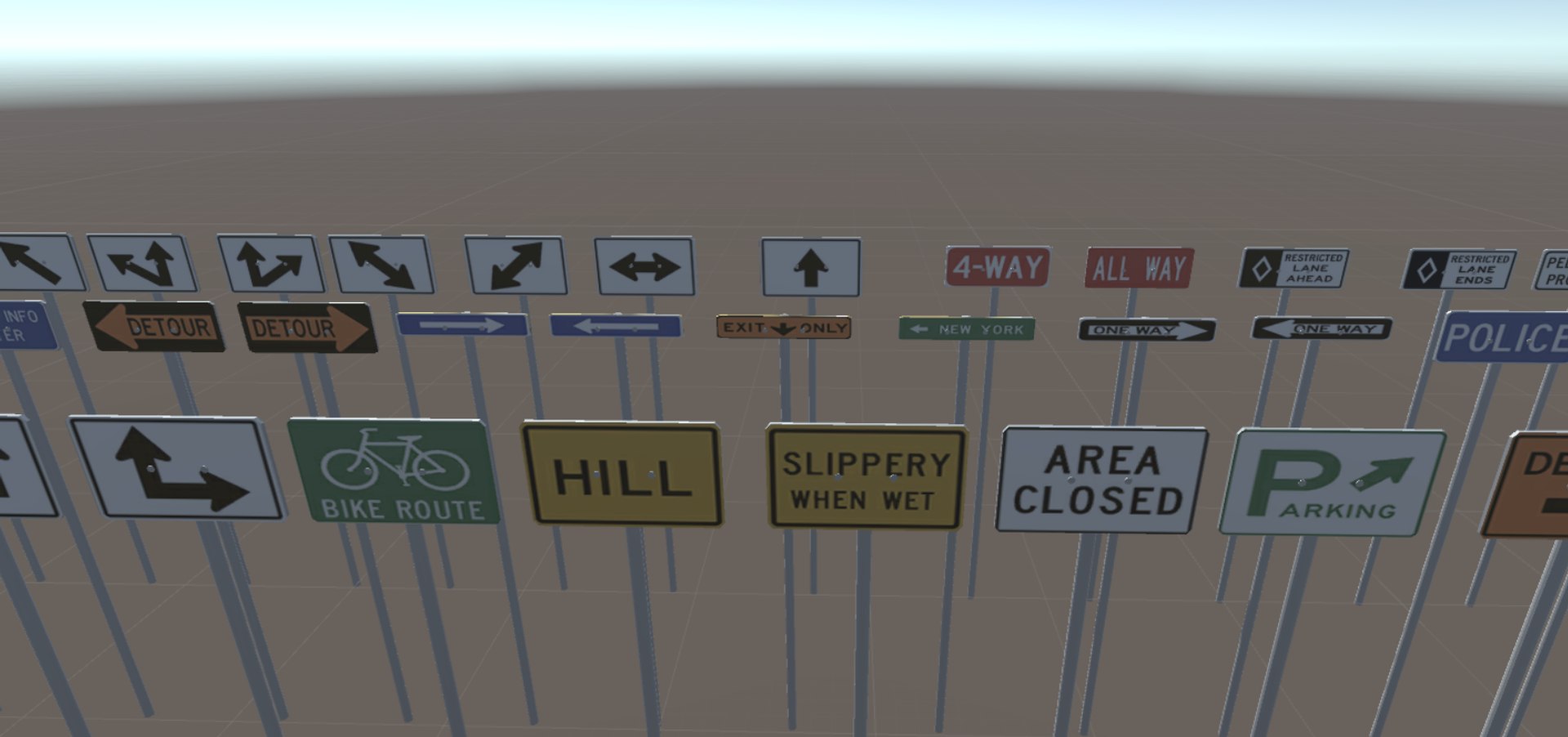 3D Road Sign - Big Model - TurboSquid 1433839