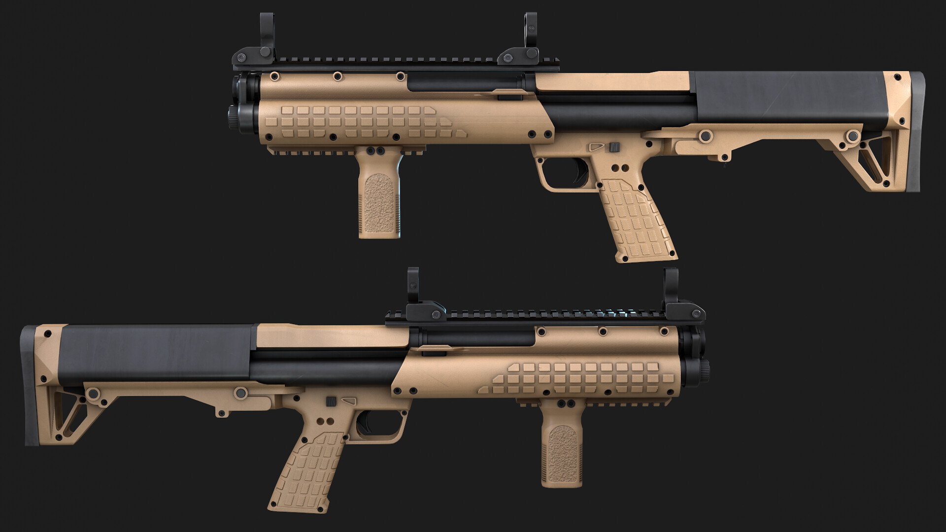 KSG Shotgun AAA Game Ready PBR Low-poly 3D model 3D model - TurboSquid ...