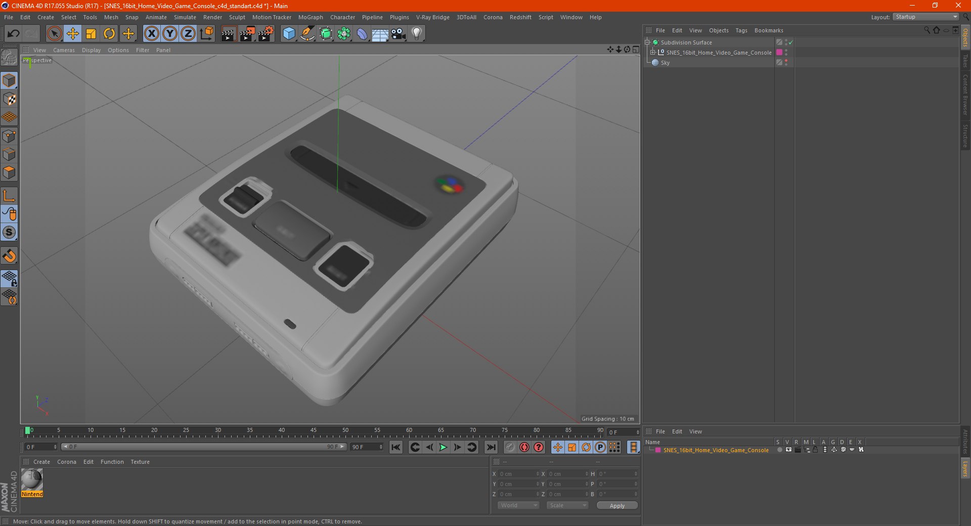 Snes 16bit home video model - TurboSquid 1561137