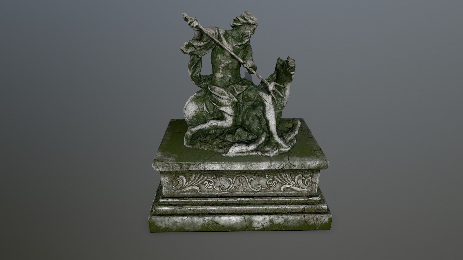 3D Model Neptune Statue - TurboSquid 1394944