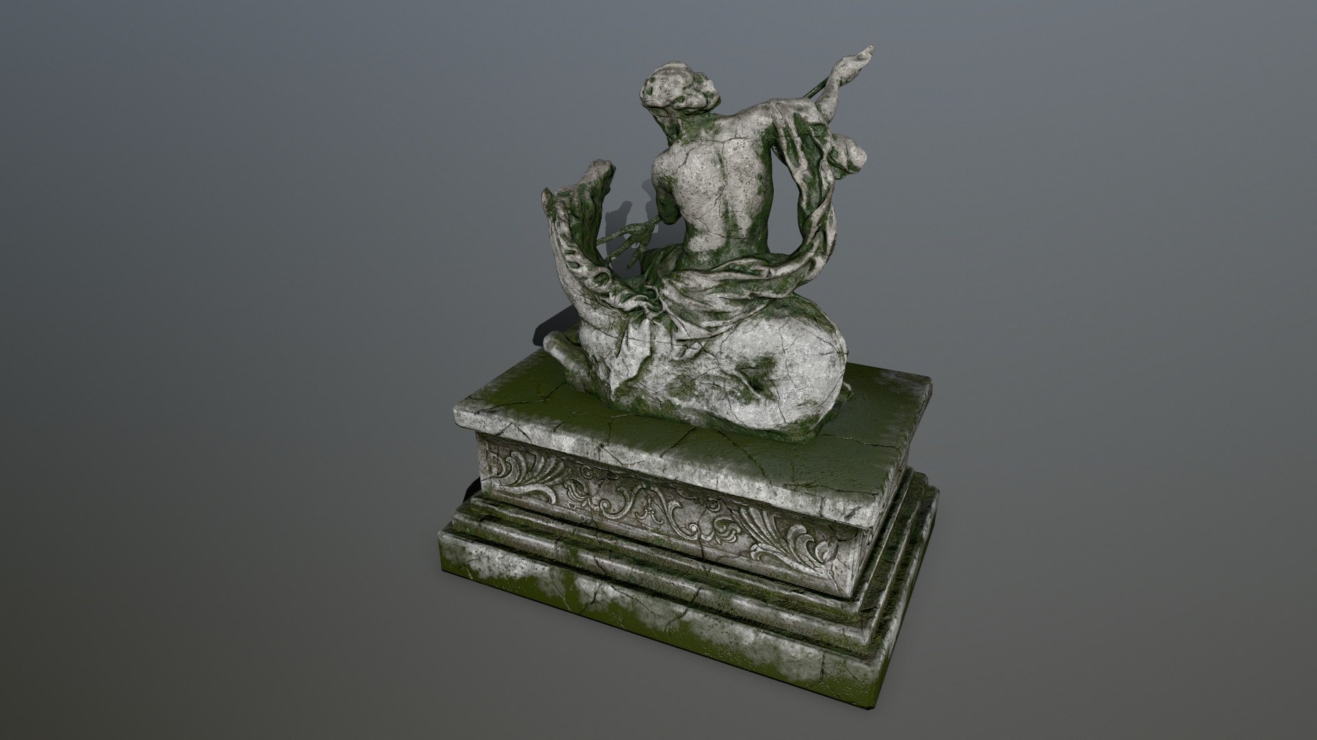 3D Model Neptune Statue - TurboSquid 1394944