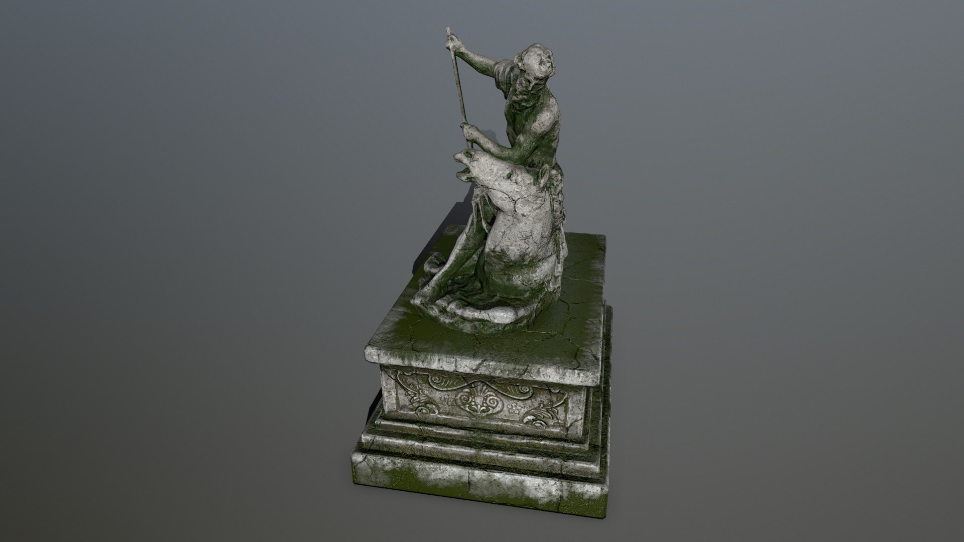 3D Model Neptune Statue - TurboSquid 1394944