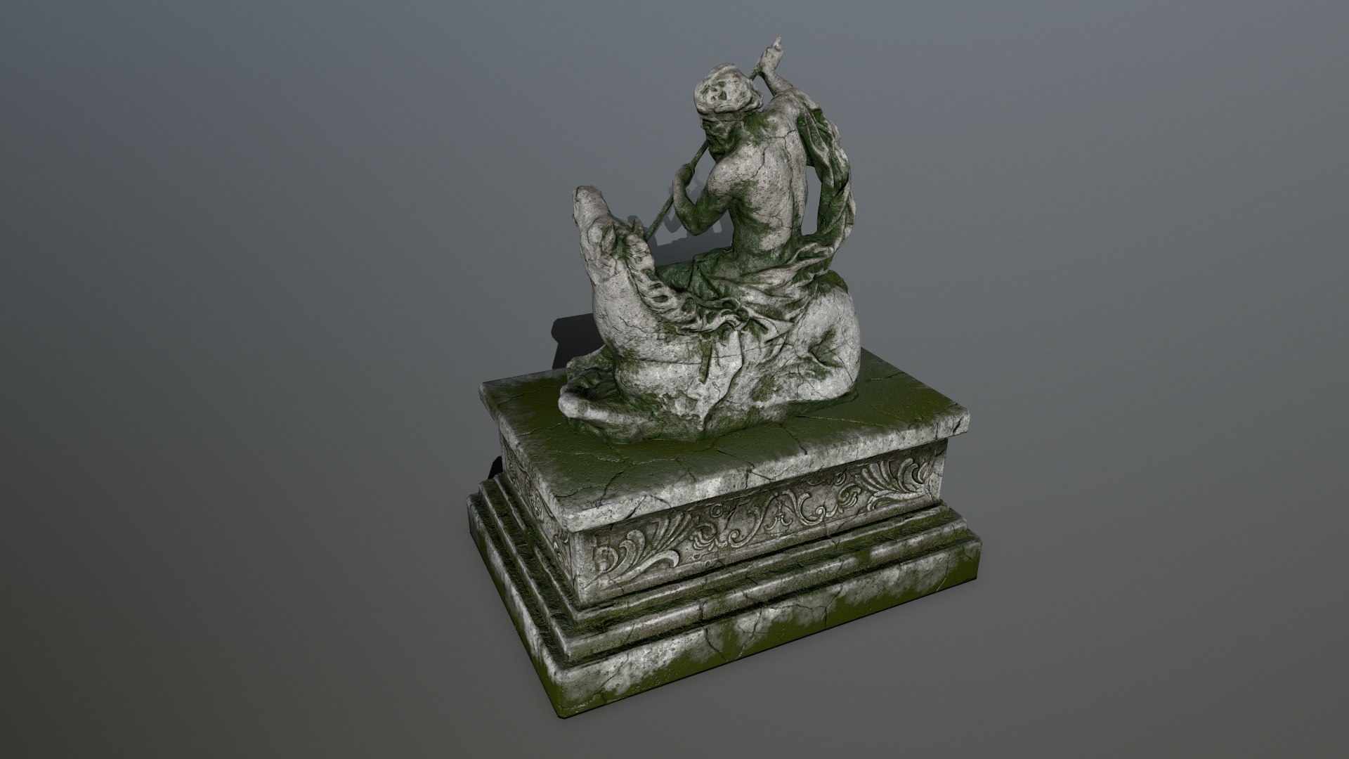 3D Model Neptune Statue - TurboSquid 1394944