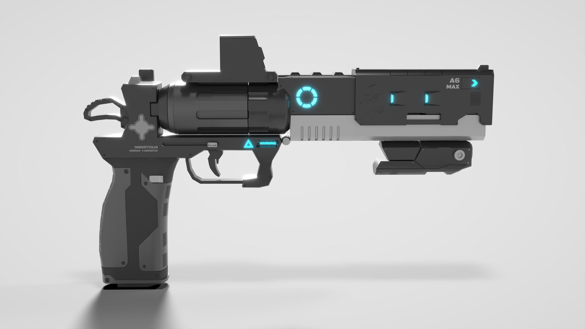 3D Model Sci-fi Revolver - TurboSquid 1962785