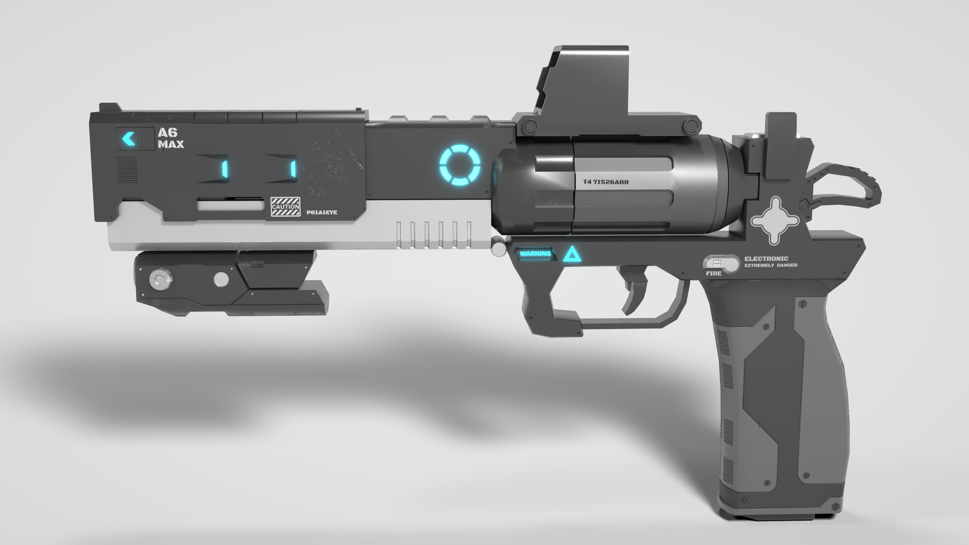 3D Model Sci-fi Revolver - TurboSquid 1962785